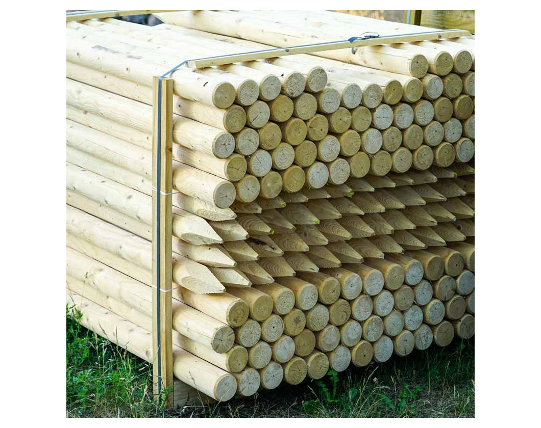 Piquet Rond Bois Châtaignier Instant Clôture